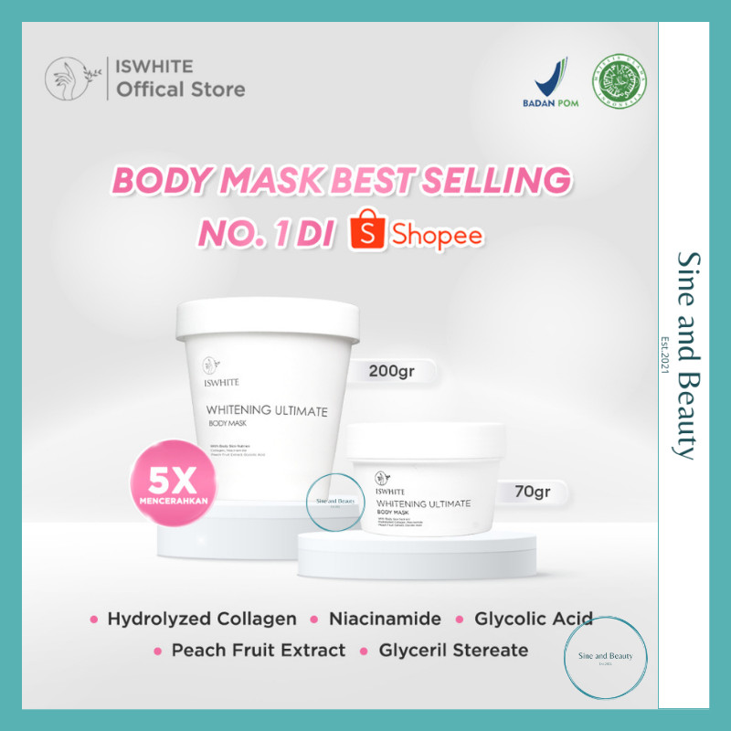 Jual ISWHITE Ultimate Body Mask with Hydrolyzed Collagen | Masker Badan ...