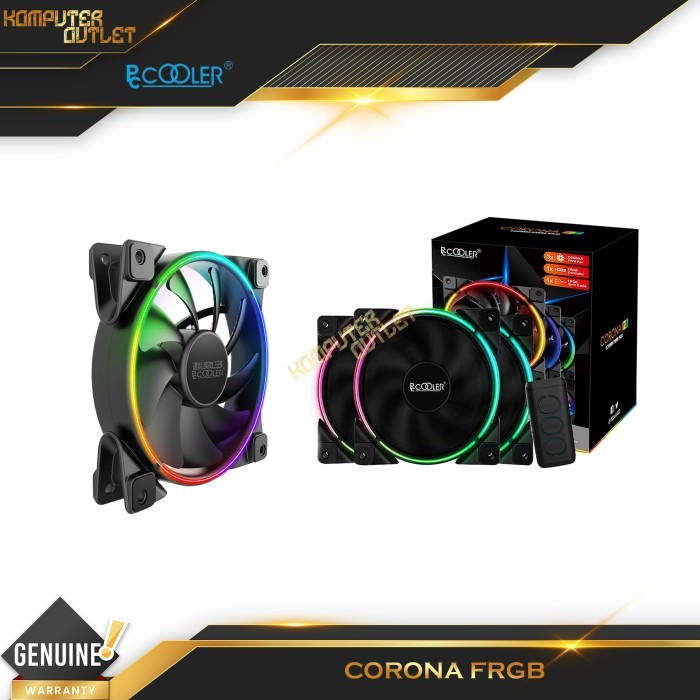 Jual PCCooler Corona (3 in 1) FRGB Fan Set | PC Cooler ARGB 3in1 Fan ...
