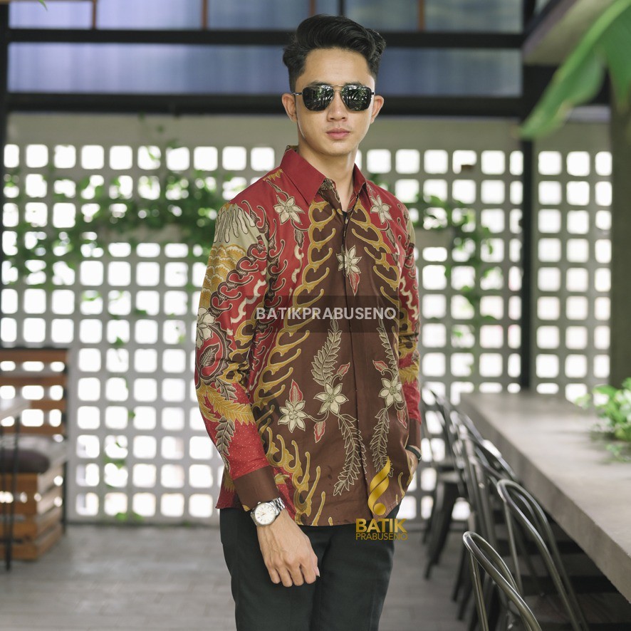 Jual SAMITRA KEMEJA BATIK PRIA LENGAN PANJANG SLIMFIT KATUN PRINTING ...
