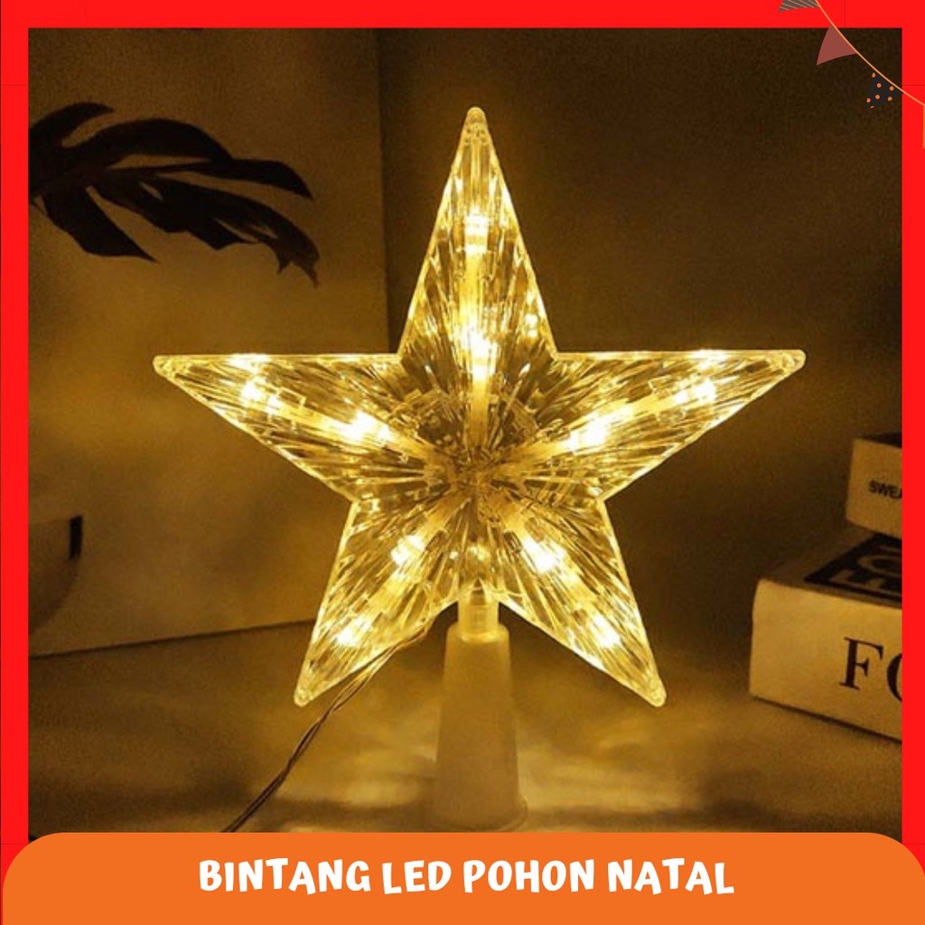 Jual Bintang LED Hiasan Pohon Natal Warm dan Mix / Top Bintang | Shopee ...