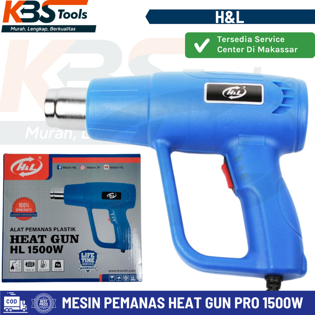 Jual Mesin Pemanas Hotgun Heatgun Hot Gun Heat Gun H&L Pro 1500 Watt ...