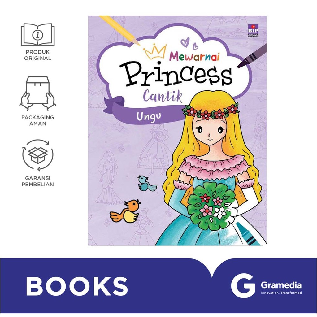 Jual Mewarnai Princess Cantik: Ungu | Shopee Indonesia