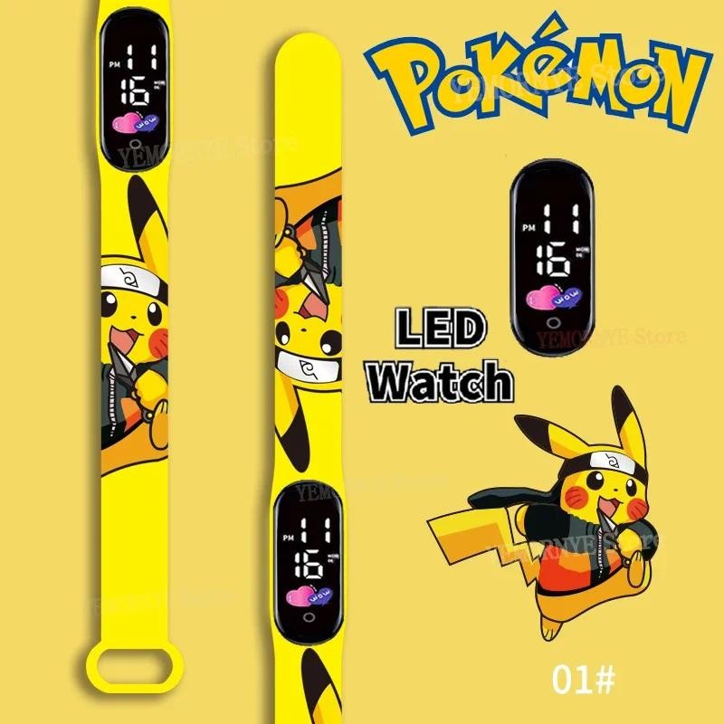 Jual New Pokemon Digital Watch Anime Pikachu Squirtle Eevee Charizard ...