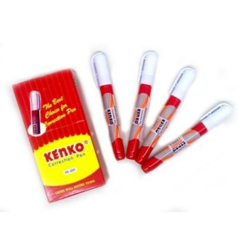 Jual Tip-ex Cair KENKO 12 pcs (1 pack) / Correction Fluid Kenko KE-301 ...