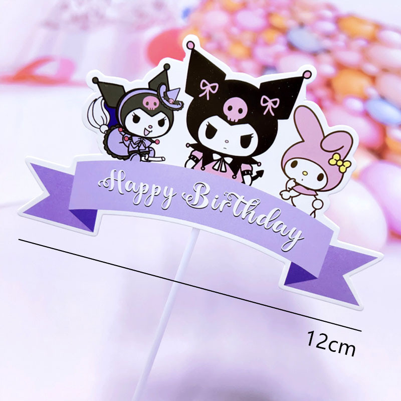 Jual TOPPER KUE HIASAN KUE CAKE ULANG TAHUN KARAKTER SANRIO KUROMI ...