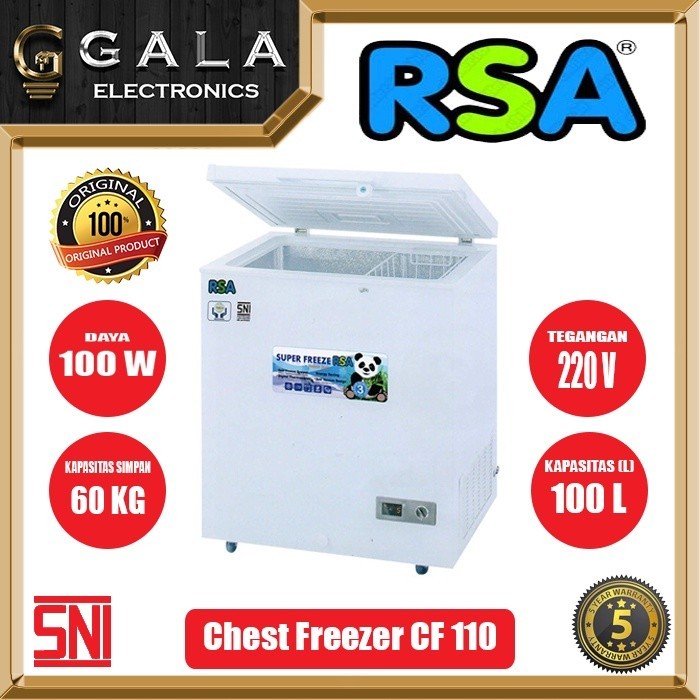 Jual Chest Freezer Box RSA CF 110 (100 Liter) | Shopee Indonesia