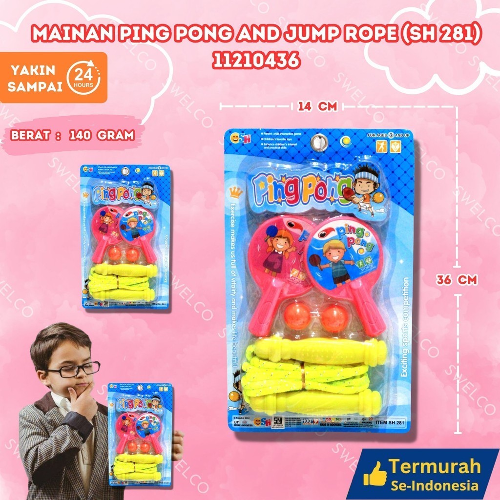 Jual {PM} MAINAN ANAK ANAK PINGPONG + SKIPPING SET EDUKASI ANAK ANAK SH ...