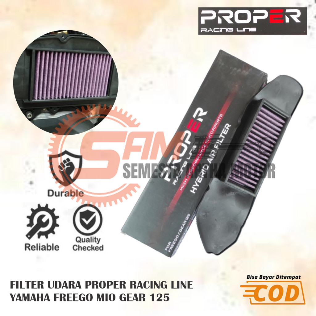 Jual Filter Udara Proper Hybrid Yamaha Freego Mio Gear 125 Saringan ...