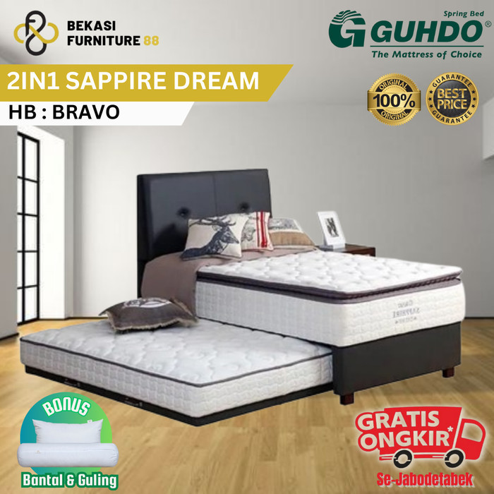 Jual Full Sett Kasur 2in1 Guhdo Springbed Sapphire Dream | Shopee Indonesia