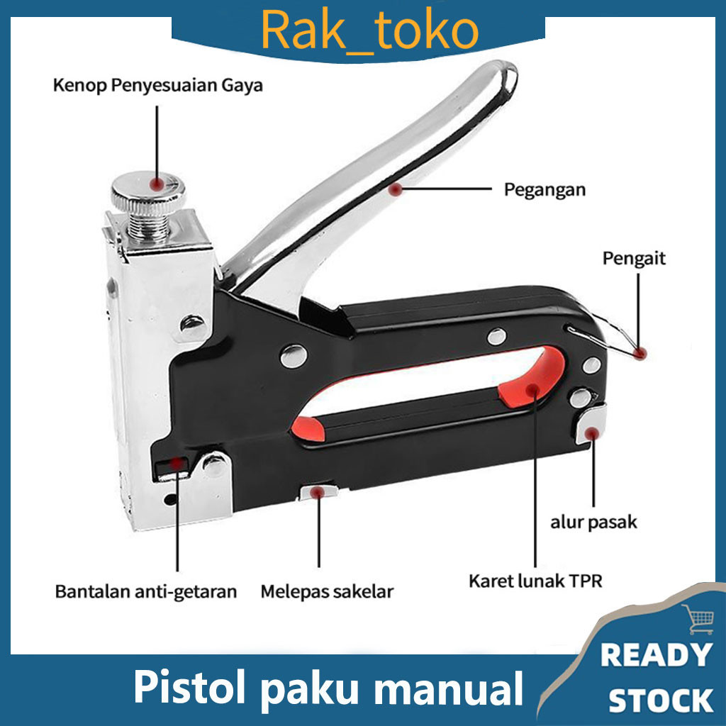 Jual Pistol paku manual 4-in-1/Alat Tembak Paku Staples Manual ...