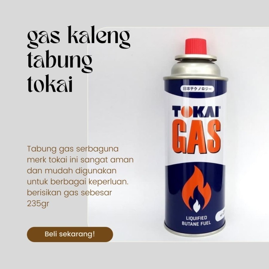 Jual Tabung Gas Portable TOKAI 235gr / Gas Kaleng / Gas Kompor Portable ...