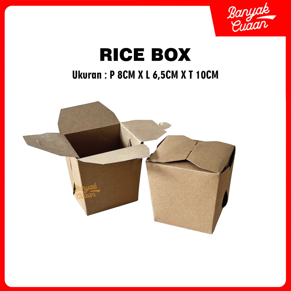 Jual PAPER RICE BOX (1 PCS) / FOOD PAIL / RICE BOX PAPER / FOOD ...