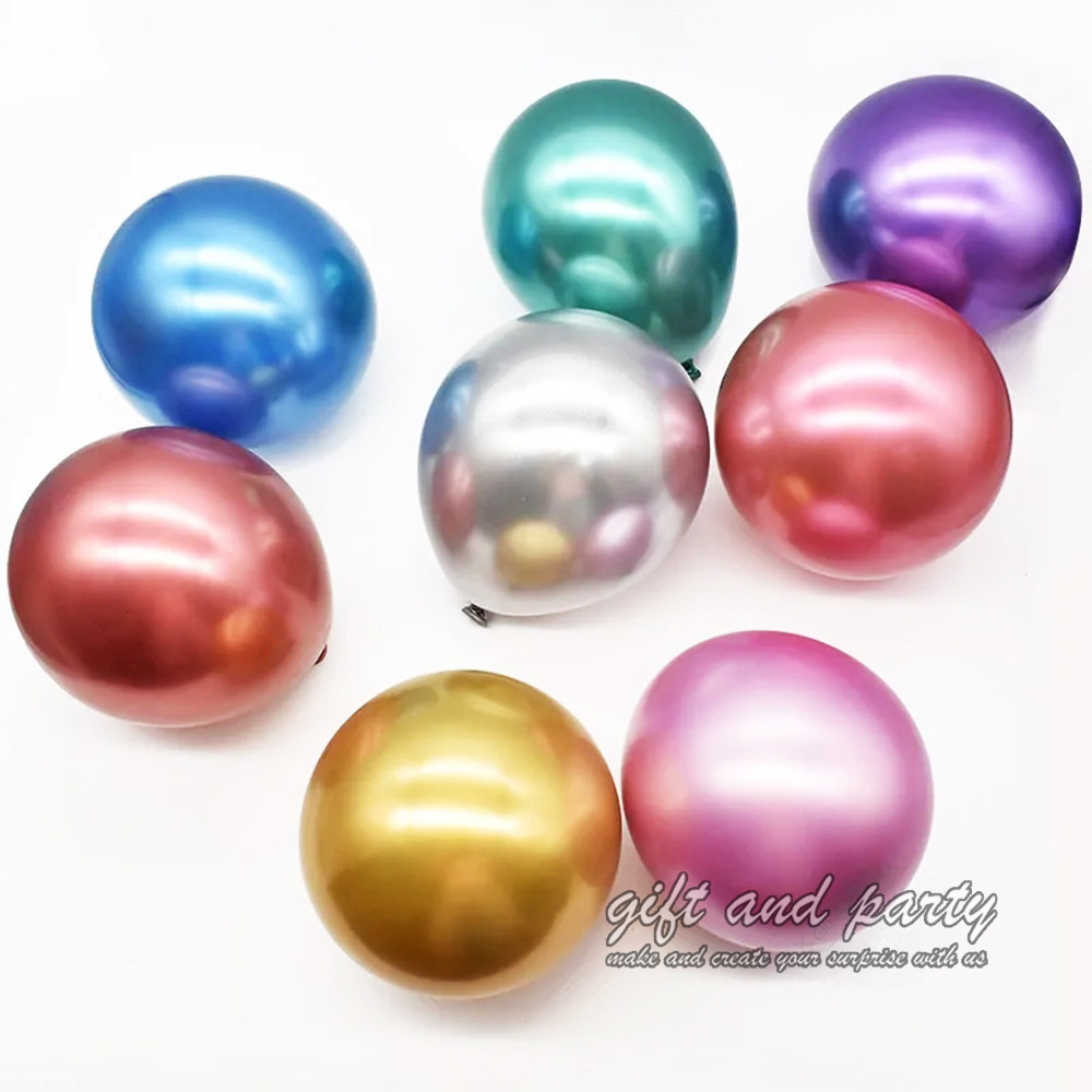 Jual Balon Latex Chrome 5 inch 1 Pack Isi 100 Pcs / Balon Chrome Pck 5 ...