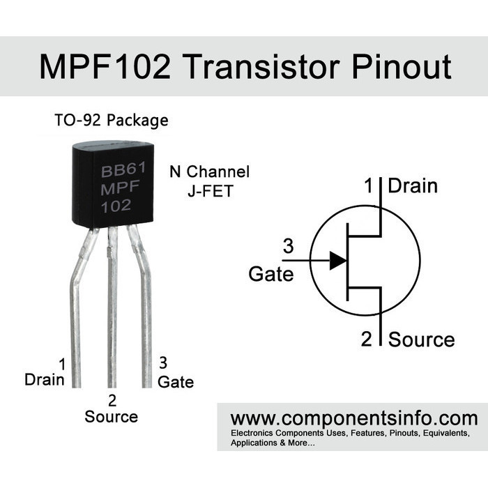 Jual PART TOOL MPF102 MP F102 MPF 102 N-Channel RF Amplifier JFET ...