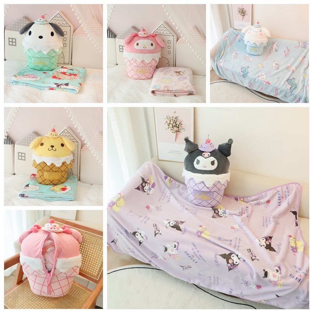 Jual Balmut Bantal Selimut Sanrio Cinnamoroll Melody Kuromi Cupcake Pompompurin Pochacco Dog KS ...