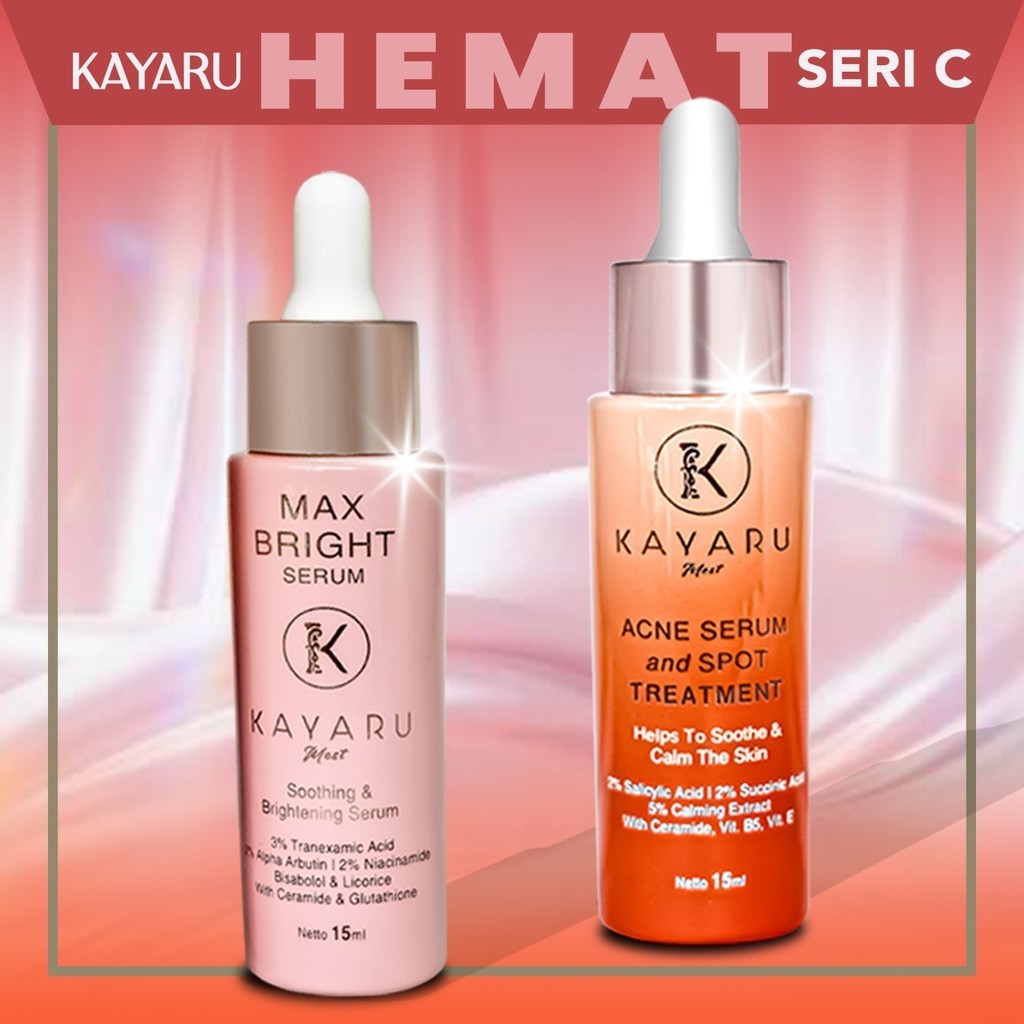 Jual Bundling Hemat C Kayaru Mest Max Bright Serum + Acne Serum & Spot ...