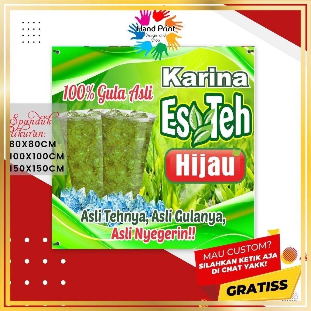 Jual SPANDUK BANNER Jualan Es Teh Hijau Teh Jumbo MMT Spanduk Custom ...