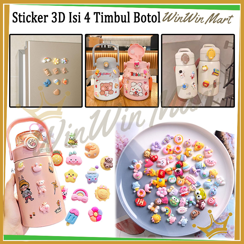 Jual Stiker 3D Aksesoris Hp /3D STICKER Botol Minum/Sticker 3D Isi 4 ...