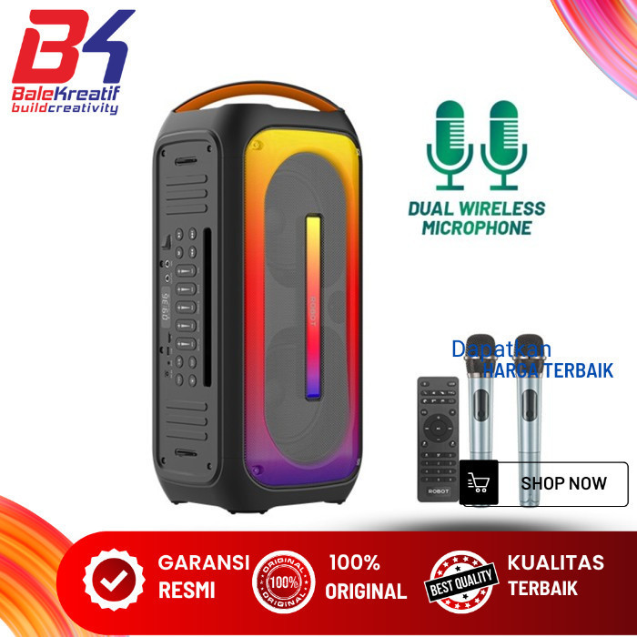 Jual Speaker ROBOT RB650 Bluetooth Karaoke 5.3 Black | Shopee Indonesia