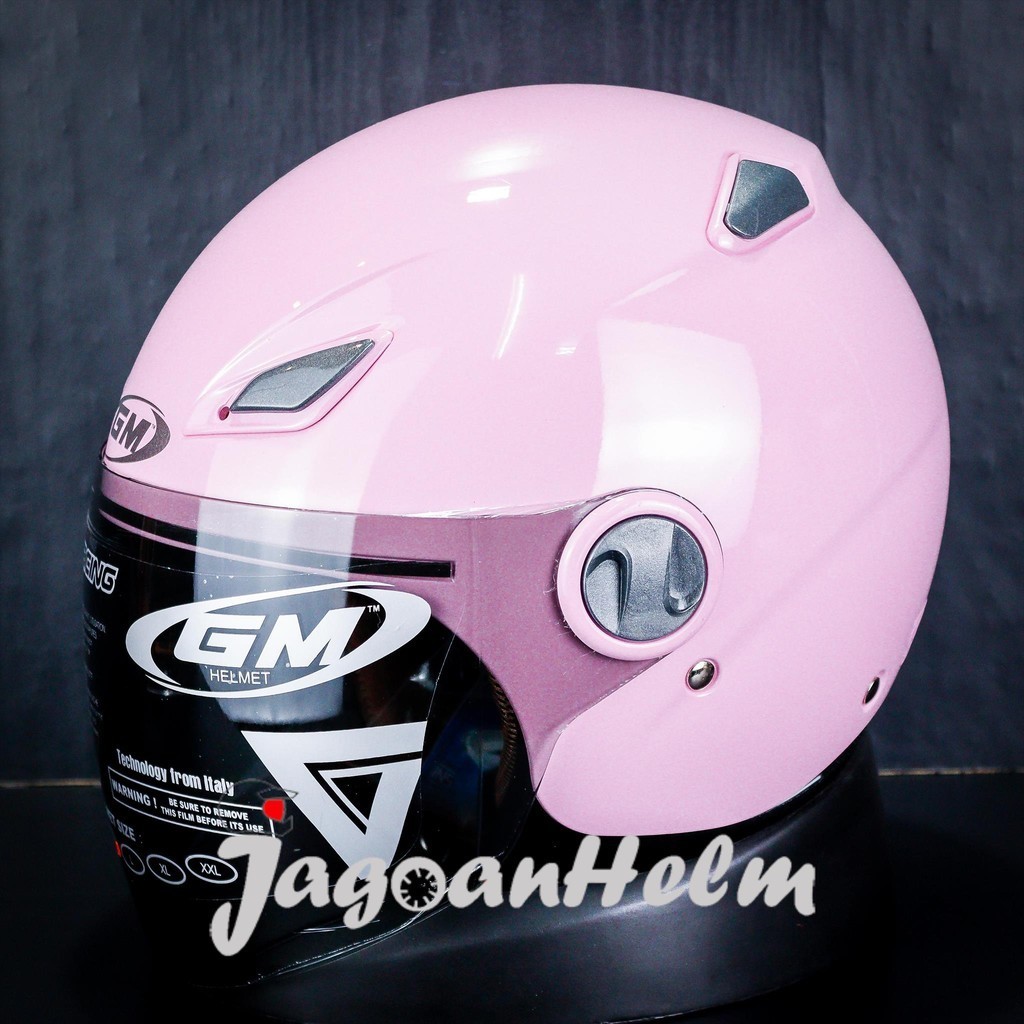 Jual GM HELM VENUS HIJAB SOLID | PINK PASTEL | SINGLE VISOR | Shopee ...