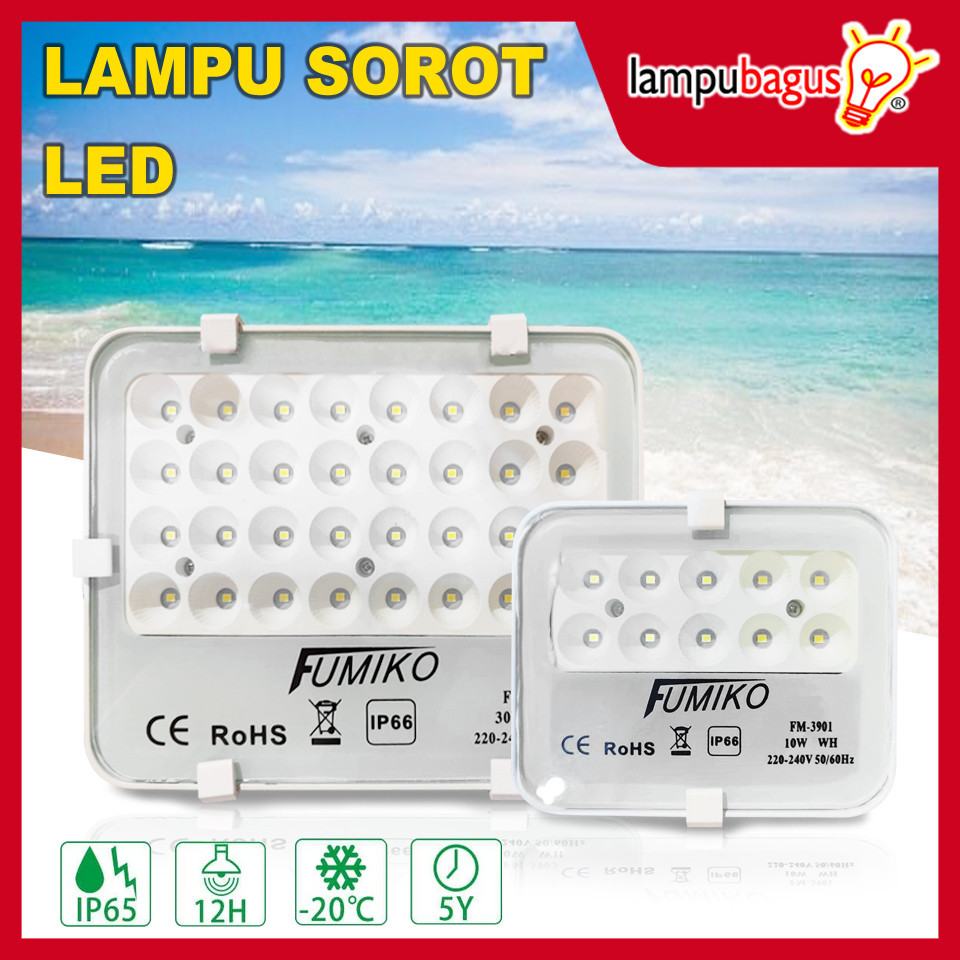 Jual Lampu Sorot LED 10W 30W Outdoor / Lampu Tembak LED FloodLight Anti Air | Shopee Indonesia