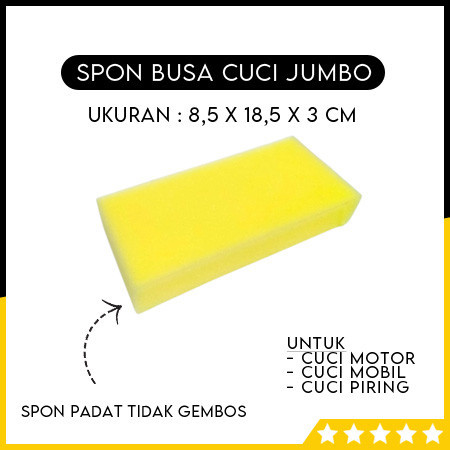 Jual Spon Sponge Pencuci Busa Kuning PERSEGI Cuci Motor Mobil Piring ...