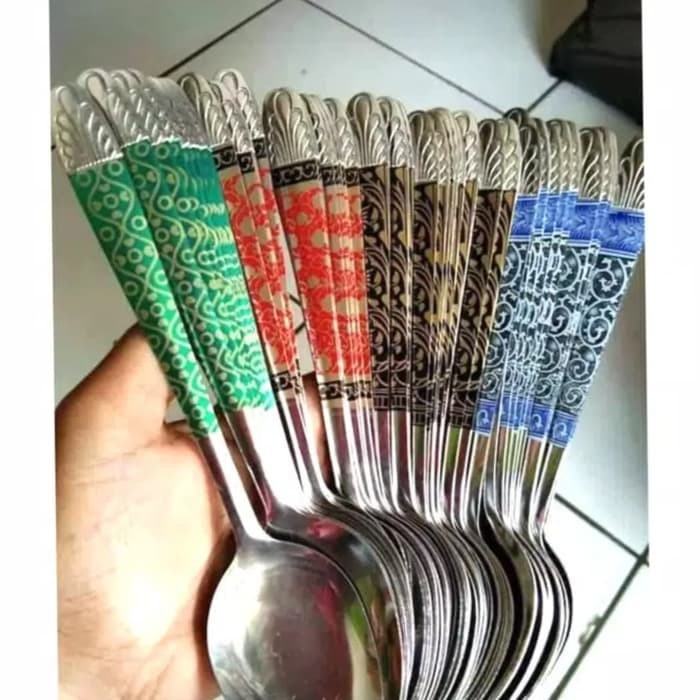 Jual Sendok Makan Motif Batik Isi 12PCS | Shopee Indonesia
