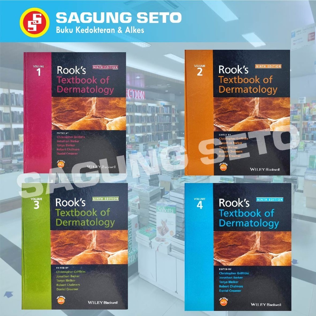 Jual ROOKS TEXTBOOK OF DERMATOLOGY 9ED 4 VOLUME SET - GRIFFITHS ...
