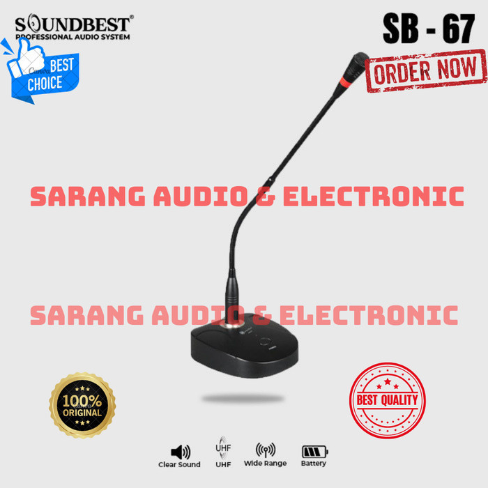 Jual Mic Meja SOUNDBEST SB 67 Original SB67 Mic Podium Mimbar | Shopee ...