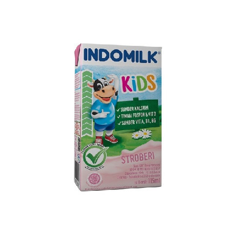 Jual INDOMILK UHT KIDS STRAWBERY 115ML | Shopee Indonesia