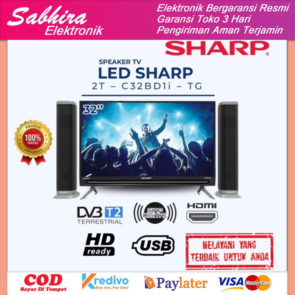 Jual Tv sharp led digital tv 32 inch HD series 2t c32bd1i speaker tower ... Jual Tv sharp led digital tv 32 inch HD series 2t c32bd1i speaker tower ...