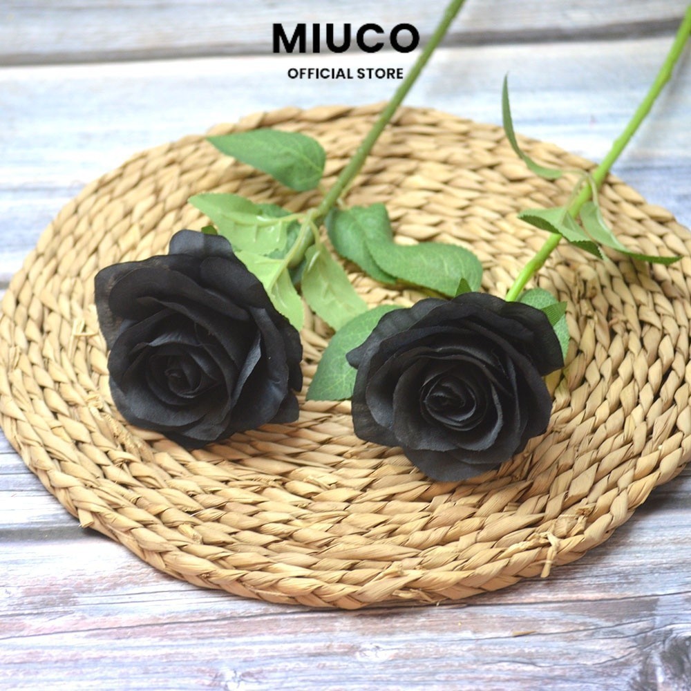 Jual MIUCO - Mawar Hitam Black Rose Plastik Tanaman Artifisial Palsu ...