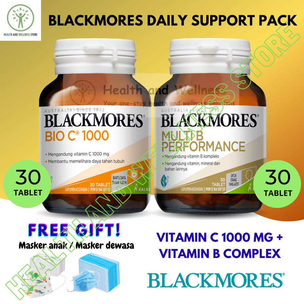 Jual PAKET BLACKMORES BIO C 1000 MG 30 TABLET DAN MULTI B PERFORMANCE ...