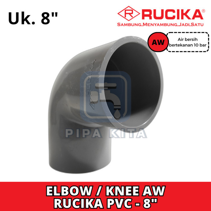 Jual Elbow AW 8 inch RUCIKA Knee Knie TS 8" Tebal 90° PVC | Shopee Indonesia