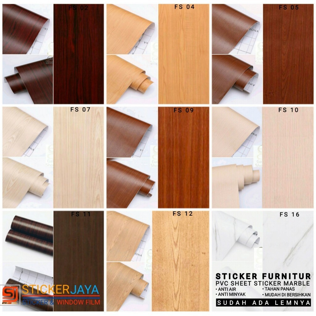 Jual STIKER / STICKER MOTIF KAYU PVC INTERIOR FILM STICKER PELAPIS ...