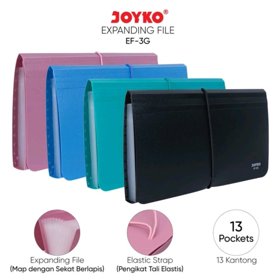 Jual (HASANS HOME)Joyko Map Expanding File Ef-3G Giro / Map Plastik ...