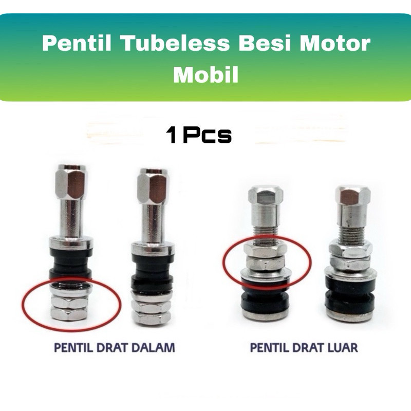 Jual Pentil Tubeless Bahan Besi Motor Mobil Drat Dalam & Drat Luar ...