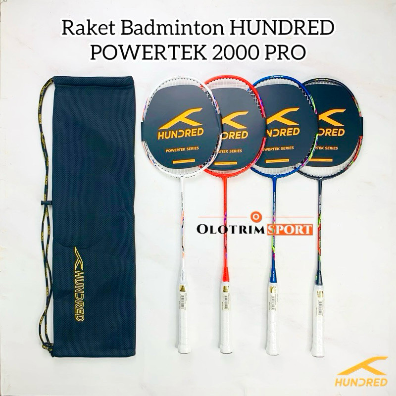 Jual Raket Badminton HUNDRED Powertek 2000 1000 PRO 100% ORIGINAL HUNDRED HNDRD | Shopee Indonesia
