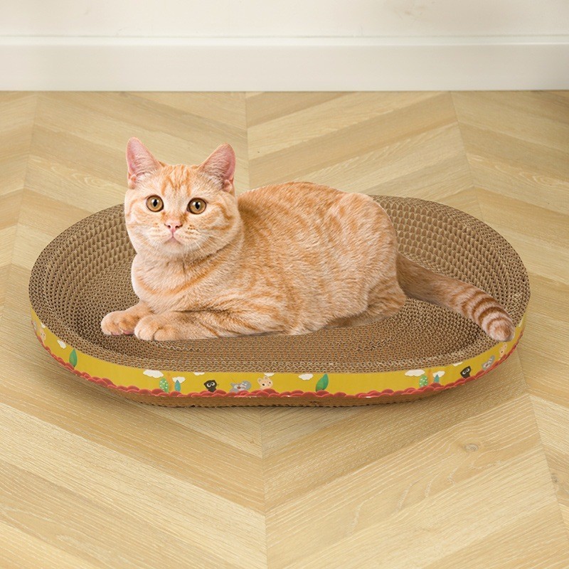 Jual Papan Garukan Kucing Mainan Bentuk Oval - 2in1 Pet Scratcher ...
