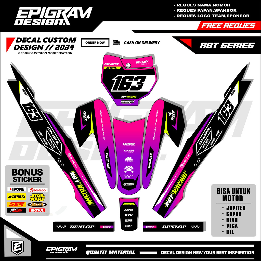 Jual Sticker Variasi Rbt/gtx Vega R New Stiker Striping Bebek Modif Rbt ...