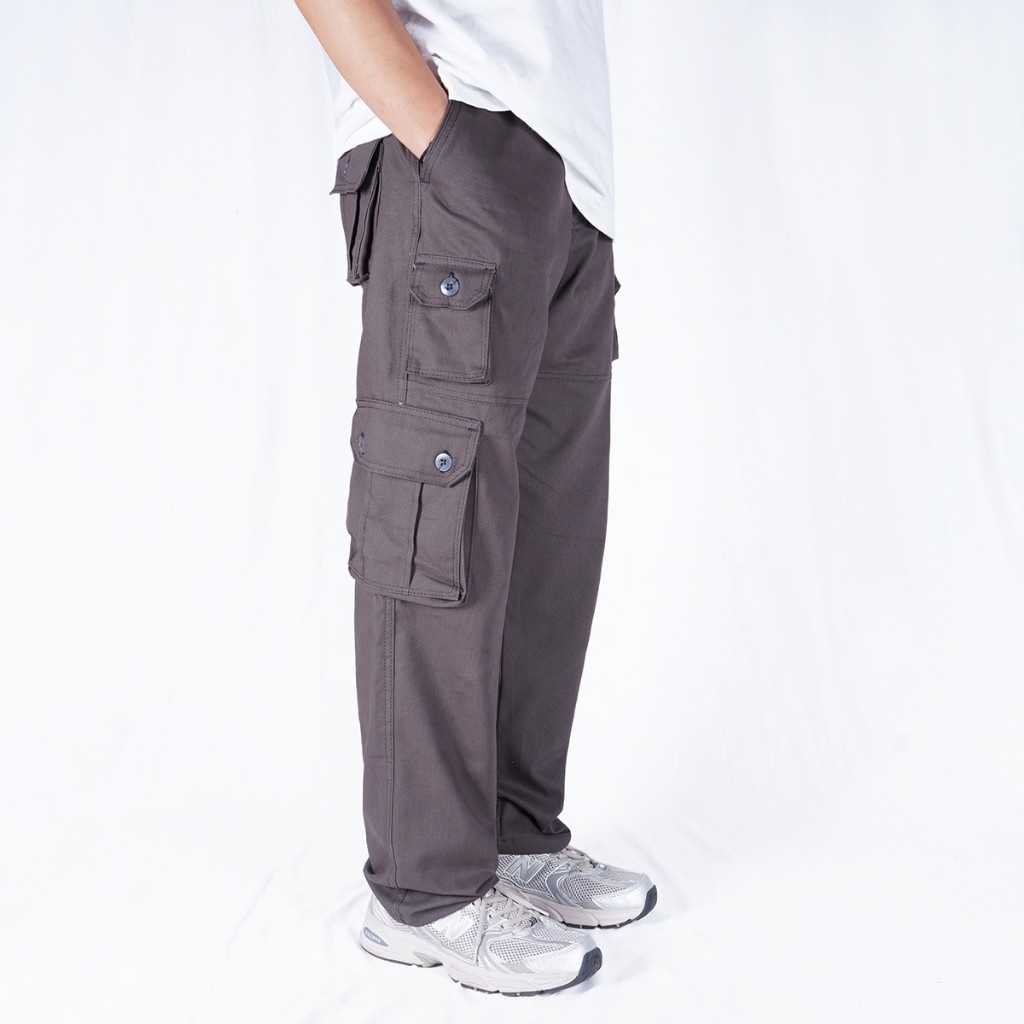 Jual NVSR Long Cargo Pants Extra Pocket Grey | Shopee Indonesia