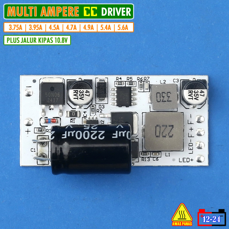 Jual Driver Multi Ampere LED 5A 4.8A 4A Kipas Fan MCP 7070 4575 3570 ...