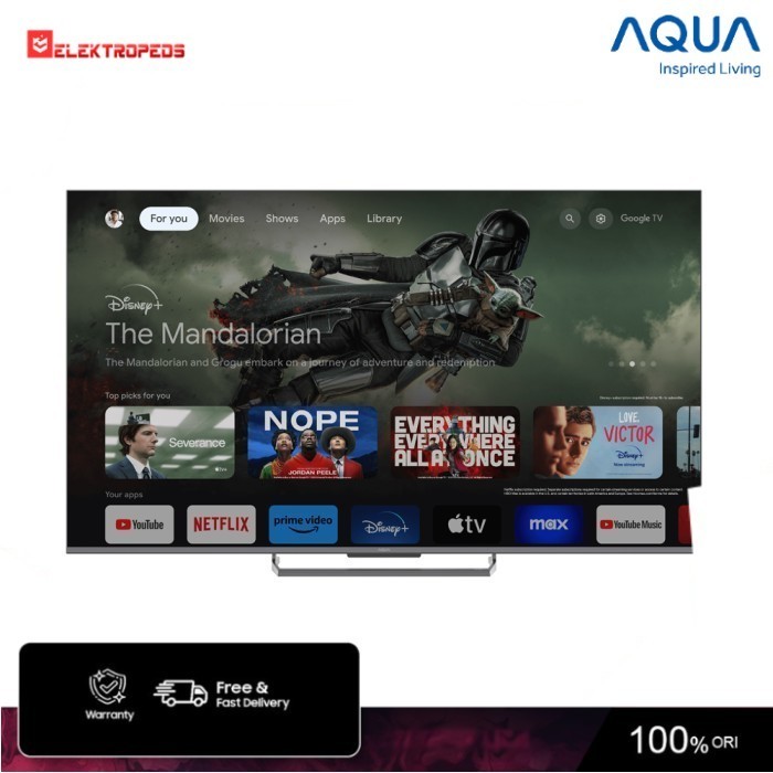 Jual Aqua 55 Inch QLED 4K HDR Google TV AQT55S90EUX - Aqua | Shopee ...