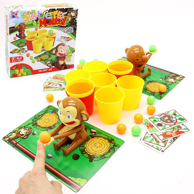 Jual Cartoon Monkey Ball Interactive Game Party Board Game 2 Persons ...