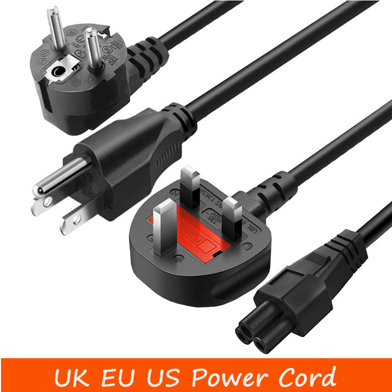 Jual Black IEC C5 to AU US UK EU Power Cord Italy Switzerland Desktop ...