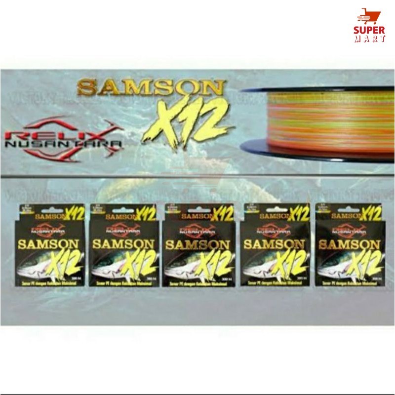 Jual Supermart Surabaya SENAR BENANG PE TALI PANCING SAMSON X12 600M ...
