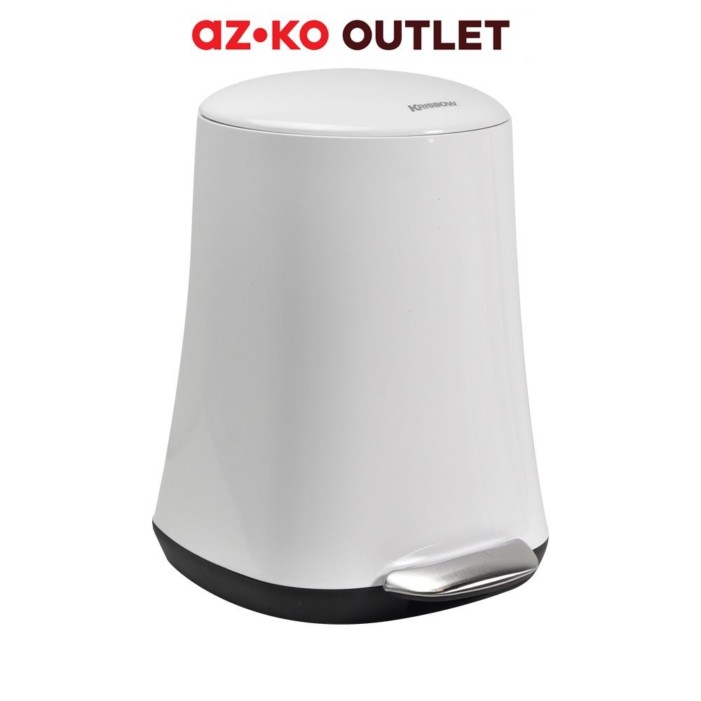 Jual Krisbow 5 Ltr Stylist Tempat Sampah Plastik Pedal - Putih | Shopee Indonesia