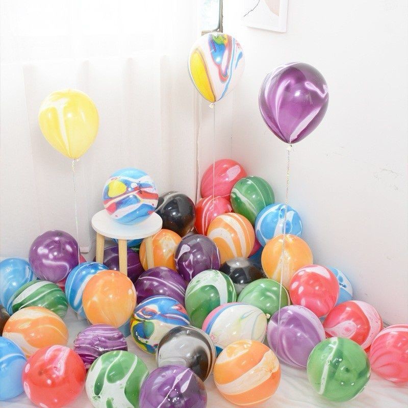 Jual ( 10 INCH & 12 INCH ) BALON LATEX MOTIF MARBLE / BALON MARBLE ...