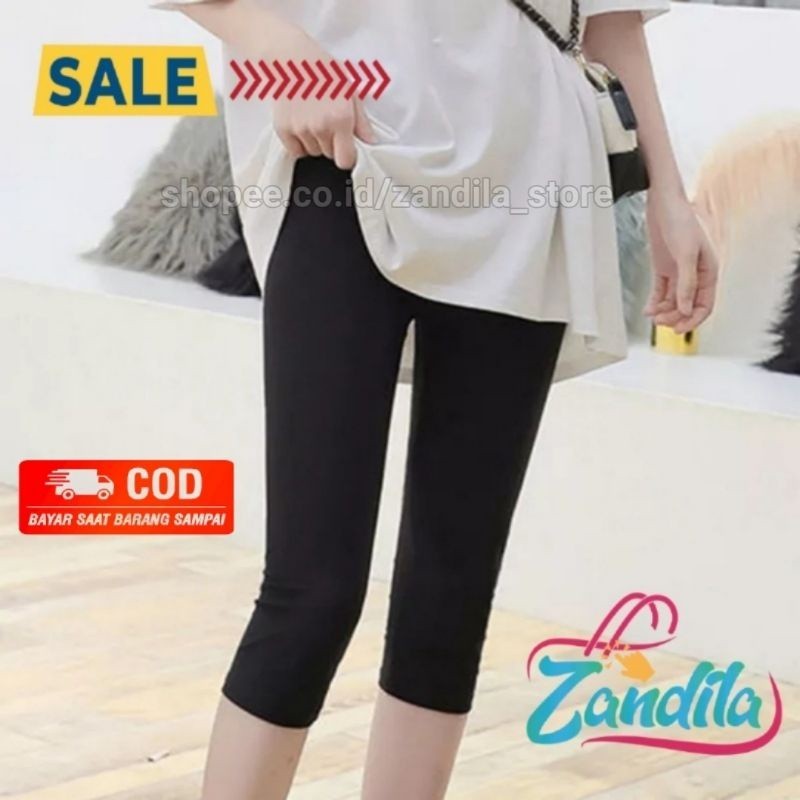 Jual PROMO Legging Pendek 3/4 Spandex Premium Std & Jumbo Minimal Beli ...