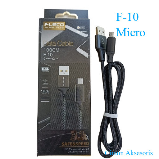 Jual Kabel Data KBL DT USB charge Fleco F-10 fast charging micro F10 ...